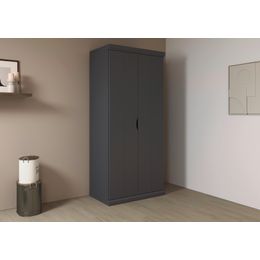 Kleiderschrank OTTO HOME "Mehrzweckschrank Aktenschrank M&ouml;bel Mietswohnung Schlafzimmer MARLENE", grau (graumetallic), B:91cm H:203cm T:56cm, Holzwerkstoff, Schr&auml;nke, Kleiderschrank, in 3 Breiten 91/136/181 cm im Landhaus-Stil MADE IN GERMANY