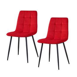HTI-Living Stuhl Mesa Velvet Rot