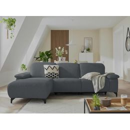 Ecksofa Musterring "MR370 mit/ohne Relaxfunktion, verschiedene Unterfederungen zur Auswahl", stone, B:280cm H:83cm T:180cm, 16% Baumwolle, 79% Polyester, 5% Polyacryl, Sofas, Ecksofa, Farbe, Material, Sitzkomfort und Funktion w&auml;hlbar, Ma&szlig;e 280 x 180 cm