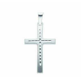 Adelia&acute;s Kreuzkette ADELIA&acute;S "Halskette - Kreuzkette mit Kreuz Anh&auml;nger aus 925 Silber", silber, Halsketten, Damen, Silber 925 (Sterlingsilber), Kreuzkette, Schmuckset mit bis 45 cm stufenlos verstellbarer 925 Silber Halskette