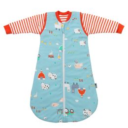 Babyschlafsack SCHLUMMERSACK "Schlafsack ohne F&uuml;&szlig;en 2.5 Tog" Gr. 56, bauernhof, Schlafs&auml;cke, Baby, L: 56cm, Obermaterial: 100% Baumwolle CO(Bio)., L:56cm