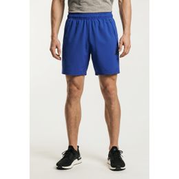 Shorts adidas Performance "TRAIN ESSENTIALS WOVEN TRAINING", Herren, Gr. S, L-Gr, blau (lucid blau, schwarz, innenbeinl&auml;nge ca. 23 cm), Obermaterial: 100% Polyester, clean, Hosen Shorts, Essentials Woven Trainingsshorts