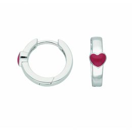 Adelia&acute;s Paar Creolen ADELIA&acute;S "14 mm ⌀ Creolen Ohrringe 925 Silber", pink (silber), Ohrringe, Damen, Damen, Silber 925 (Sterlingsilber), Silberohrringe
