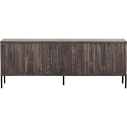 Sideboard Woood "New Gravure FSC Mix holz mit Druckmechanismus H 56 x B 150 x T 44 cm", braun, B:150cm H:56cm T:44cm, Holzwerkstoff, Sideboards, Sideboard, Eschenholz, Tragkraft h&ouml;henverstellbare boden 10 kg, Kabel&ouml;ffnung