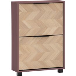Schuhschrank Schildmeyer "Piazza, Schuhschrank, Made in Germany, B: 58,8 cm", braun (mauve), B:59,8cm H:85,7cm T:19,5cm, FSC-zertifizierter Holzwerkstoff, Schr&auml;nke, Schuhschrank, Solide Verarbeitung - Dieses Produkt ist in Deutschland gefertigt