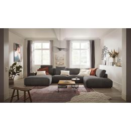 Wohnlandschaft Musterring "Lucia bequem und viel Platz, U-Form", grau (dunkelgrau), B:434cm H:81cm T:204cm, Sofas, Wohnlandschaft, Verschiedene Farben, Cord-Bezug, Gesamtbreite 434 cm