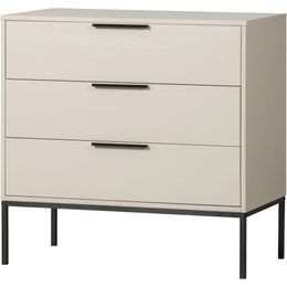 Kommode Woood "Adam FSC-Kiefernholz geb&uuml;rstet mit Metallgriffen, H93 x B94 x T52 cm", staub, B:94cm H:93cm T:52cm, FSC-zertifiziertes Massivholz, Sideboards, Kommode, Tragkraft 15 kg pro Auszug, Schutzlackierte Oberfl&auml;che, Metallgestell