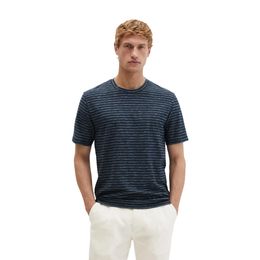 Marc O'Polo T-Shirt MARC O'POLO, Jungen, Gr. XL, blau (multi, schwarz navy), Jersey, Obermaterial: 100% Baumwolle, regular fit normal, Rundhals, Shirts T-Shirt, regular in softem Slub-Jersey