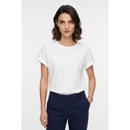T-Shirt RICHROYAL, Damen, Gr. L, wei&szlig;, Single Jersey, Obermaterial: 100% Baumwolle, unifarben, regular fit taillenbedeckt, Rundhals, eingesetzt angesetztes B&uuml;ndchen, Shirts T-Shirt, Regular fit mit Rundhalsausschnitt