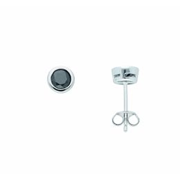 Adelia&acute;s Paar Ohrh&auml;nger ADELIA&acute;S "Ohrstecker Ohrringe 925 Silber mit Zirkonia", schwarz (silber), Ohrringe, Damen, Damen, Silber 925 (Sterlingsilber), Silberohrringe