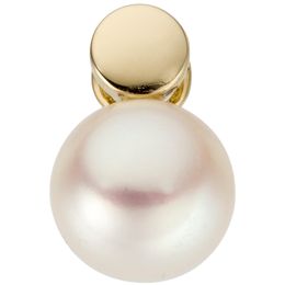 Perlenanh&auml;nger Jobo "Anh&auml;nger mit Perle 13 mm", gelb (gelbgold 585), Schmuckanh&auml;nger, Damen, Gelbgold 585 Perlen, Gelbgold 585, Perlen, 14 Karat 585 Gold mit S&uuml;&szlig;wasser-Zuchtperle