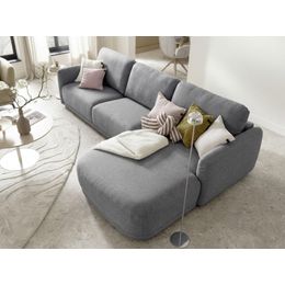 Sch&ouml;ner Wohnen Kollektion Ecksofa "Wonder, organisches Design, Breite 318cm, schmale Armlehnen, L-Form", grau, B:318cm H:86cm T:188cm, 100% Polyester, SCH&Ouml;NER WOHNEN-KOLLEKTION, Sofas, Ecksofa, Sanfte Kurven, Kammerkissen-Komfort & maximale Entspannung