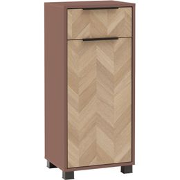 Midischrank Schildmeyer "Piazza, Midischrank, Made in Germany, B: 40 cm", braun (mauve), B:40,3cm H:90,9cm T:34,7cm, FSC-zertifizierter Holzwerkstoff, Schr&auml;nke, Midischrank, Solide Verarbeitung - Dieses Produkt ist in Deutschland gefertigt