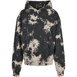 Sweatshirt Urban Classics "Urban Classics Herren Bleached Hoody", Herren, Gr. S, schwarz, 100% Baumwolle, Rundhals, Sweatshirts Sweatshirt