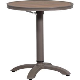 Barhocker Woood "Jeppe aus Aluminium h&ouml;henverstellbar, B 70 x T 70 x H 72/110 cm", braun, B:70cm H:110cm T:70cm, Hocker, Barhocker, F&uuml;r Au&szlig;enbereich geeignet, Einfach zu montierbar, Pfleigleicht