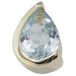 Kettenanh&auml;nger Jobo "Anh&auml;nger 8 mm Tropfen", gold (blau, blau), Schmuckanh&auml;nger, Damen, Gelbgold 333, Kettenanh&auml;nger, 8 Karat 333 Gold mit Blautopas