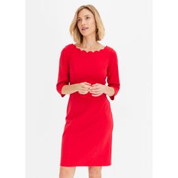 Etuikleid bonprix, Damen, Gr. 36, N-Gr, rot, Obermaterial: 76% Polyester, 20% Viskose, 4% Elasthan, tailliert, Kleider Etuikleid, taillierte Passform, aus Polyester, Viskose und Elasthan