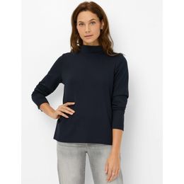 Sweatshirt Brax "Style BILLY L", Damen, Gr. 36, navy, 70% Viskose, 25% Polyester, 5% Elasthan, Sweatshirts Sweatshirt
