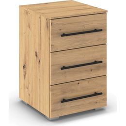 Nachtkommode OTTO HOME "Nachttisch Nachtschrank Schubladen Sideboard Schubladenkommode AVOLA", eiche artisan, B:40cm H:61cm T:42cm, Holzwerkstoff, Sideboards, mit 3 ger&auml;umigen Schubladen f&uuml;r viel Stauraum MADE IN GERMANY