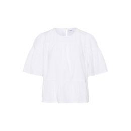 Kurzarmbluse Saint Tropez "Kurzarm-Bluse SuzannetSZ", Damen, Gr. M, wei&szlig; (hellwei&szlig;), Obermaterial: 100% Baumwolle CO., Blusen