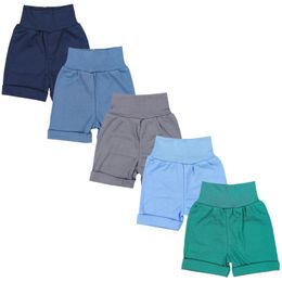 Pumphose TUPTAM "Pumphose Baby Sommershorts 5er Pack", M&auml;dchen, Gr. 86, N-Gr, gr&uuml;n (gerades bein, blau grau gr&uuml;n), Obermaterial: 100% Baumwolle CO., Hosen