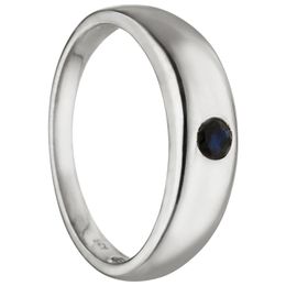 Kettenanh&auml;nger Jobo "Anh&auml;nger Taufring 11,8 mm", silber (silber 925, dunkelblau), Schmuckanh&auml;nger, Damen, Silber 925 (Sterlingsilber), Kettenanh&auml;nger, 925 Silber mit Saphir
