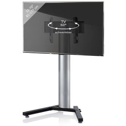 Wohnzimmertisch Vcm "TV Fernseh St&auml;nder Standfu&szlig; Alu Stadino Mini", silber, B:90cm T:72cm, Regale, TVRack