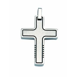 Adelia&acute;s Kreuzkette ADELIA&acute;S "Halskette - Herren Edelstahl Kreuzkette mit Kreuz Anh&auml;nger aus", silber, Halsketten, Herren, Edelstahl, Kreuzkette, Schmuckset mit bis 45 cm stufenlos verstellbarer 925 Silber Halskette