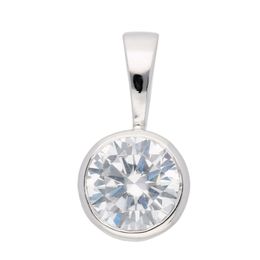Adelia&acute;s Kettenanh&auml;nger ADELIA&acute;S "925 Silber Anh&auml;nger &Oslash; 6,5 mm", silber, Schmuckanh&auml;nger, Damen, mit Zirkonia, Silber 925 (Sterlingsilber), Kettenanh&auml;nger, mit Zirkonia Silberschmuck f&uuml;r Damen