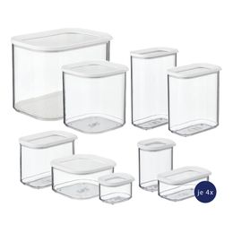 Vorratsdose Mepal "Vorratsdosen Sparset Modula 36er Set transparent", bunt (transparent), B:2cm H:2cm L:2cm, Kunststoff, Lebensmittelaufbewahrungsbeh&auml;lter, Vorratsdose