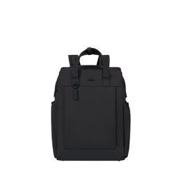 Notebookrucksack Samsonite "ESSENTIS Jana Ina Zarrella 17 L 14.1" RFID", Gr. B/H/T: 30cm x 39cm x 15cm, schwarz, Polyester, Rucks&auml;cke, City Rucksack, Laptoptasche mit ergonomischem Rucksackgurt