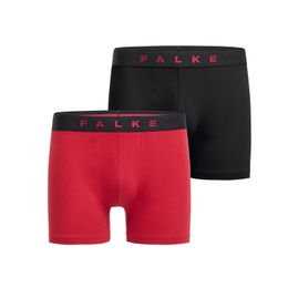 Boxer Falke "Daily Comfort", Herren, Gr. L, rot, schwarz, Single Jersey, Obermaterial: 96% Baumwolle, 4% Elasthan, k&ouml;rpernah, Unterhosen, ohne Eingriff, Cotton-Mix, atmungsaktiv, weich