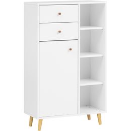 Midischrank Schildmeyer "Bjarne, Midischrank, Made in Germany, B: 60,2 cm", wei&szlig;, B:60,2cm H:113,4cm T:33cm, Schr&auml;nke, Midischrank, Solide Verarbeitung - Dieses Produkt ist in Deutschland gefertigt