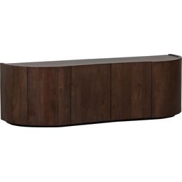 Sideboard Woood "Sense Mangoholz organische Wellenform, H 50 x B 160 x T 46 cm", braun (walnuss), B:160cm H:50cm T:46cm, Holz teilmassiv, Sideboards, Sideboard, Tragkraft Deckplatte 35 kg, fertig montiert geliefert, Massivholz