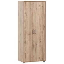 Aktenschrank Welltime "Baku", braun (wildeichefarben), B:65,1cm H:163,6cm T:41cm, FSC-zertifizierter Holzwerkstoff, Schr&auml;nke, Solide Verarbeitung - Dieses Produkt ist in Deutschland gefertigt