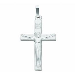 Adelia&acute;s Kreuzkette ADELIA&acute;S "Halskette - Kreuzkette mit Kreuz Anh&auml;nger Korpus aus 925 Silber", silber, Halsketten, Damen, Silber 925 (Sterlingsilber), Kreuzkette, Schmuckset mit bis 45 cm stufenlos verstellbarer 925 Silber Halskette