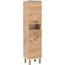 Hochschrank Schildmeyer "Wido", braun (eichelandhausfarben, wei&szlig;), B:40,4cm H:178,5cm T:35cm, FSC-zertifizierter Holzwerkstoff, Schr&auml;nke, Hochschrank, Solide Verarbeitung - Dieses Produkt ist in Deutschland gefertigt