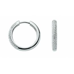 Adelia&acute;s Paar Creolen ADELIA&acute;S "18,1 mm ⌀ Creolen Ohrringe 925 Silber mit Zirkonia", silber, Ohrringe, Damen, Damen, Silber 925 (Sterlingsilber), Silberohrringe