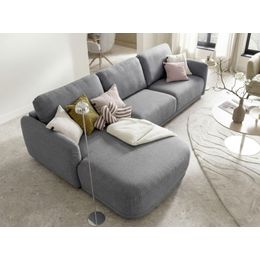 Sch&ouml;ner Wohnen Kollektion Ecksofa "Wonder, organisches Design, Breite 318cm, schmale Armlehnen, L-Form", grau, B:318cm H:86cm T:188cm, 100% Polyester, SCH&Ouml;NER WOHNEN-KOLLEKTION, Sofas, Ecksofa, Sanfte Kurven, Kammerkissen-Komfort & maximale Entspannung