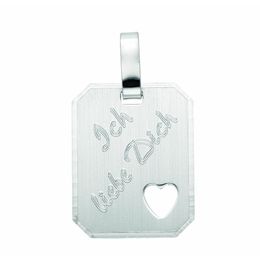 Adelia&acute;s Kette ohne Anh&auml;nger ADELIA&acute;S "Damen 925 Silber Gravurplatte Anh&auml;nger", silber, Halsketten, Damen, Silber 925 (Sterlingsilber), Schmuckset - Set mit Halskette