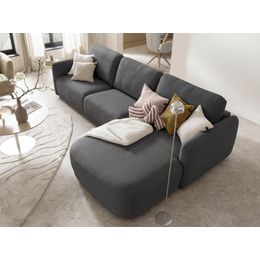 Sch&ouml;ner Wohnen Kollektion Ecksofa "Wonder, organisches Design, Breite 318cm, schmale Armlehnen, L-Form", grau (anthrazit), B:318cm H:86cm T:188cm, 100% Polyester, SCH&Ouml;NER WOHNEN-KOLLEKTION, Sofas, Ecksofa, Sanfte Kurven, Kammerkissen-Komfort & maximale Entspannung