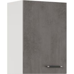 H&auml;ngeschrank IMPULS K&Uuml;CHEN "Valencia", in drei Breiten, H&ouml;he: 72,3 cm", grau (beton, optik schiefer dunkelgrau), B:50cm H:72,3cm T:34,2cm, Dekorfolie, Holzwerkstoff, Schr&auml;nke, H&auml;ngeschrank, vormontiert, mit Dreht&uuml;r und zwei verstellbaren Fachb&ouml;den