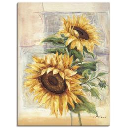 Wandbild Artland "Sonnenblumen II", gelb (farbe bild(er): gelb), B:45cm H:60cm, Bilder, als Alubild, Leinwandbild, Poster in verschied. Gr&ouml;&szlig;en