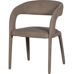 Armlehnstuhl Woood "Arms filzartige Optik Webstoff vollst&auml;ndig bezogen, H80 x B60 x T54 cm", braun (braun, braun), B:60cm H:80cm T:54cm, 100% pes, St&uuml;hle, Armlehnstuhl, Tragkraft 120 kg, Maximale Verschlei&szlig;festigkeit, montiert geliefert