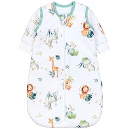 Babyschlafsack TUPTAM "Kugelschlafsack Baby Ganzjahres Schlafsack Wattiert" Gr. 80, safari (l&ouml;we, giraffe, elefant), Schlafs&auml;cke, Baby, L: 86cm, Obermaterial: 100% Baumwolle CO., L:86cm