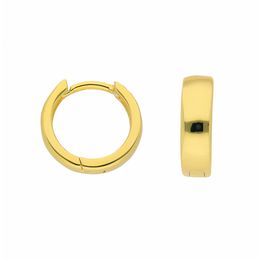 Adelia&acute;s Paar Creolen ADELIA&acute;S "13,5 mm ⌀ Creolen Ohrringe 925 Silber vergoldet", gold, Ohrringe, Damen, Damen, Silber 925 (Sterlingsilber), Goldohrringe