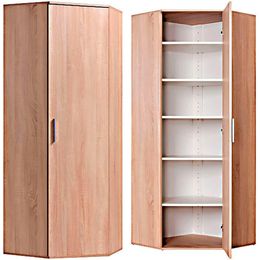 Mehrzweckschrank Procontour "Eckschrank Clara", braun (sonoma eiche), B:64cm H:167cm T:64cm, Schr&auml;nke, Mehrzweckschrank, H&ouml;he 167cm, mit variabel verstellbaren Einlegeb&ouml;den