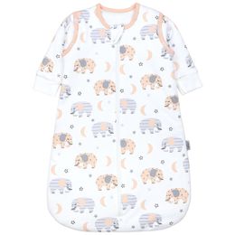 Babyschlafsack TUPTAM "Kugelschlafsack Baby Ganzjahres Schlafsack Wattiert" Gr. 80, elefant, mond, Schlafs&auml;cke, Baby, L: 86cm, Obermaterial: 100% Baumwolle CO., L:86cm