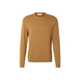 Rundhalspullover Replay "Replay UK4703 knitwear crewneck", Herren, Gr. M, braun (sahara), 100% Baumwolle, unifarben, normal, Rundhals, Pullover Rundhalspullover