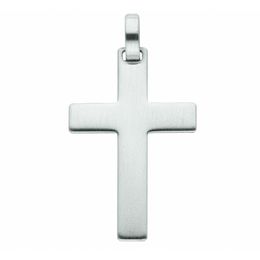Adelia&acute;s Kreuzkette ADELIA&acute;S "Halskette - Edelstahl Kreuz Kreuzkette mit Anh&auml;nger aus", silber, Halsketten, Damen, Edelstahl, Kreuzkette, Schmuckset mit bis 45 cm stufenlos verstellbarer 925 Silber Halskette